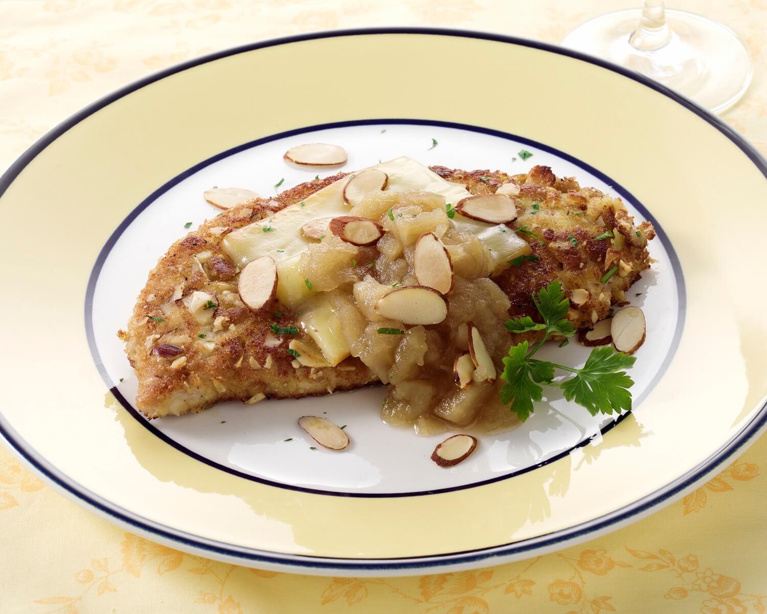 Almond Crusted Turkey Schnitzel with Smoked Cheddar Recipe - National ...