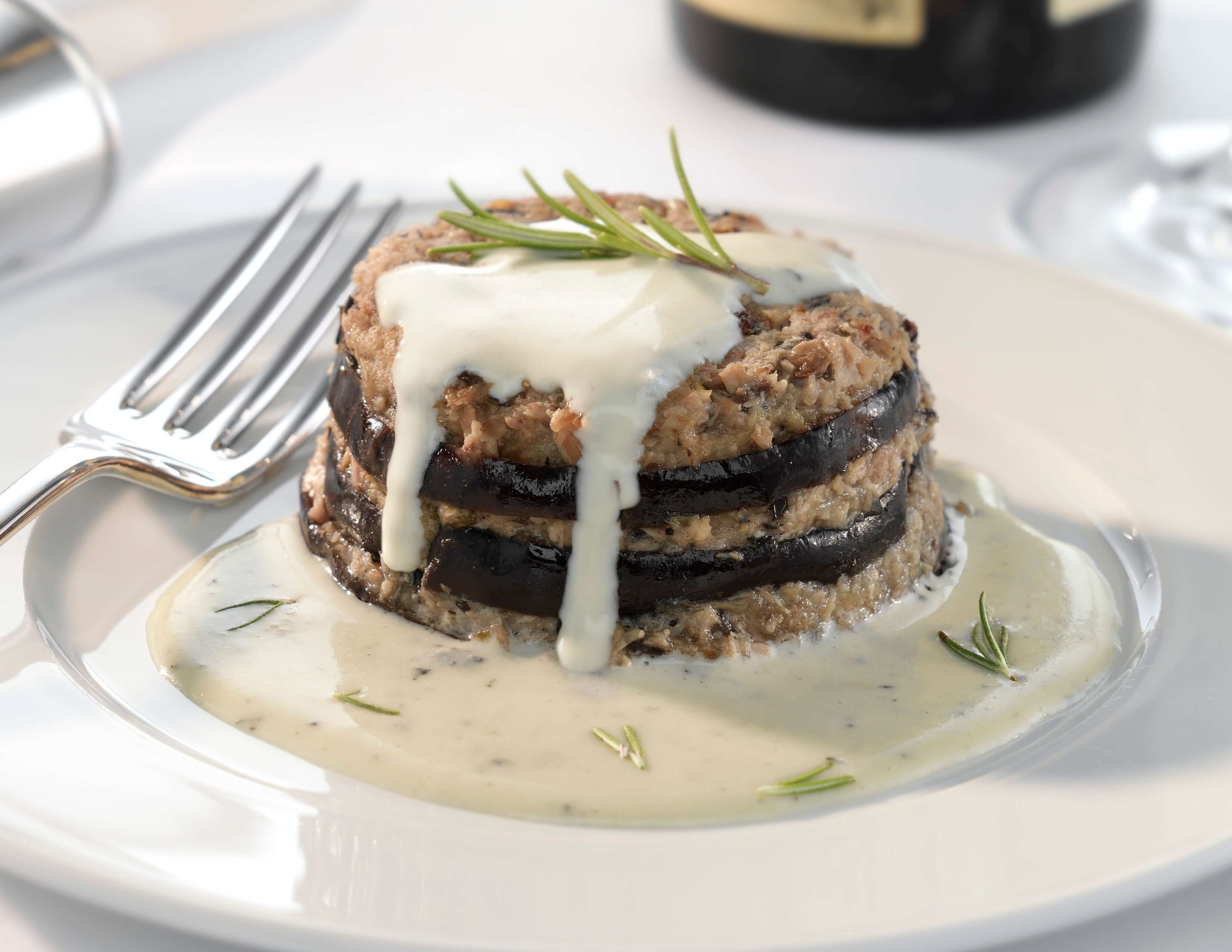Turkey Moussaka with Gorgonzola Cream Sauce Recipe - National Turkey ...