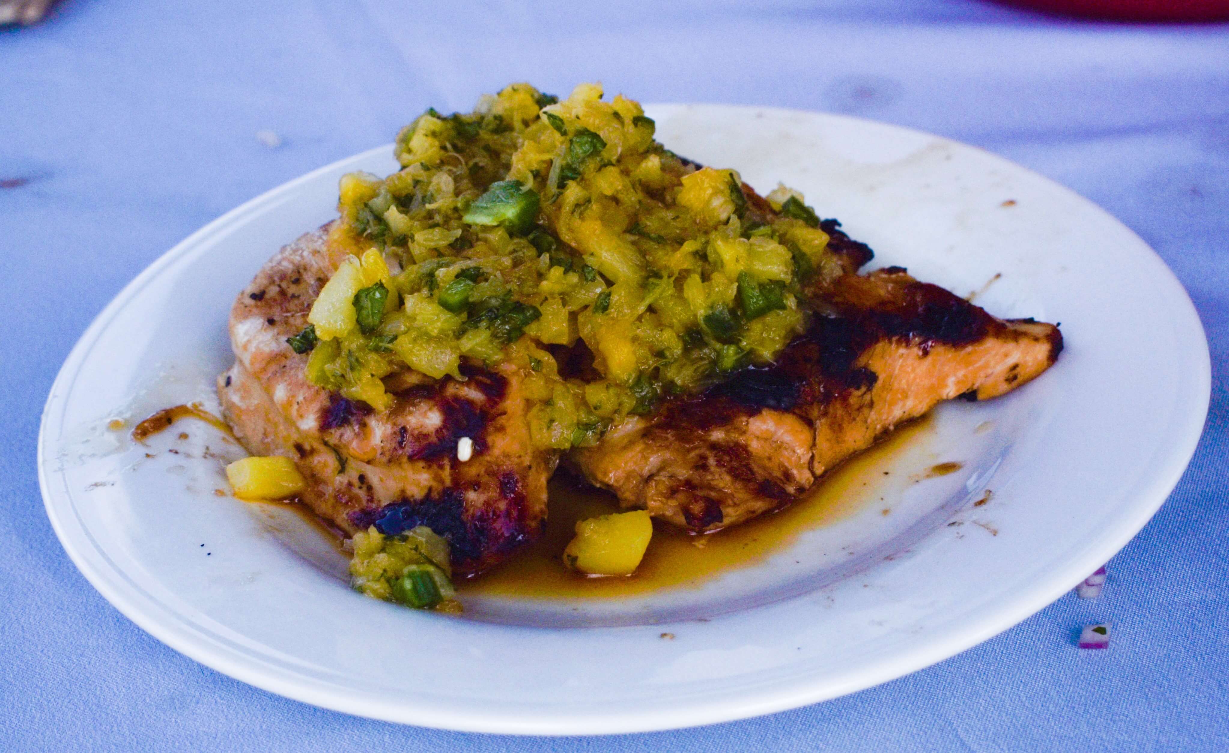 Grilled Teriyaki Turkey Steaks with Pineapple Topping Recipe - National ...