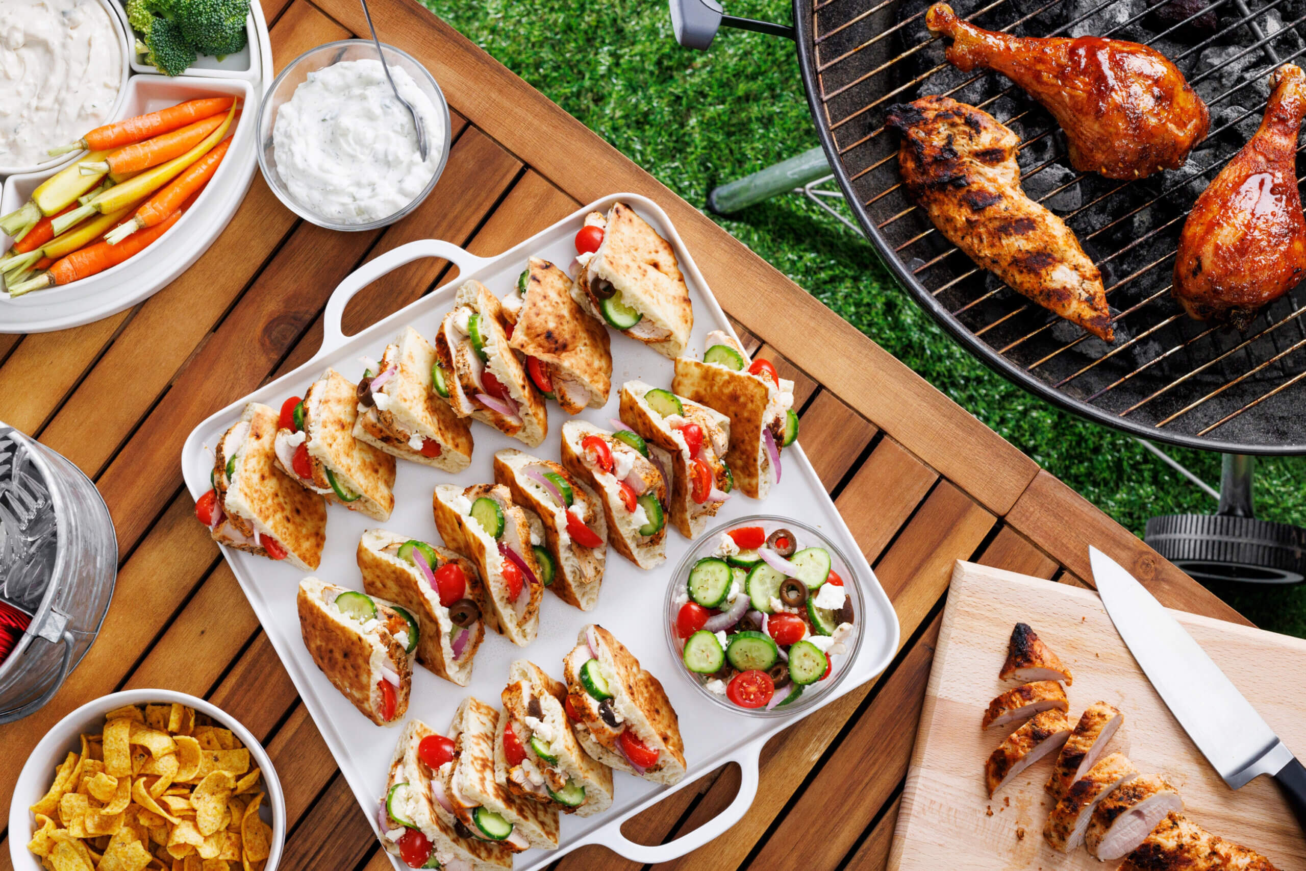 Bite-Sized Grilled Turkey Gyros Recipe - National Turkey Federation